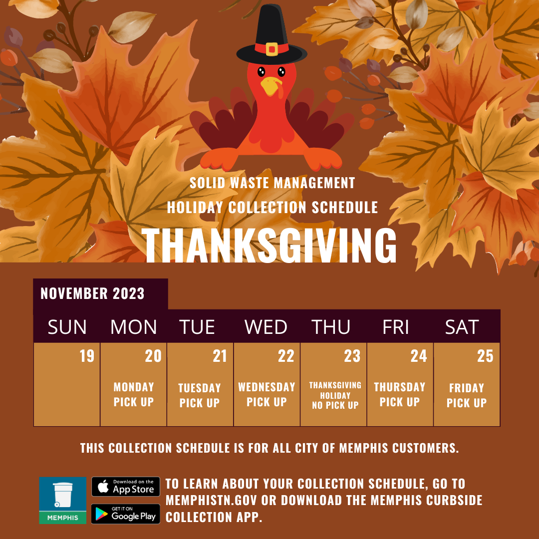 Thanksgiving Holiday Trash Collection Schedule